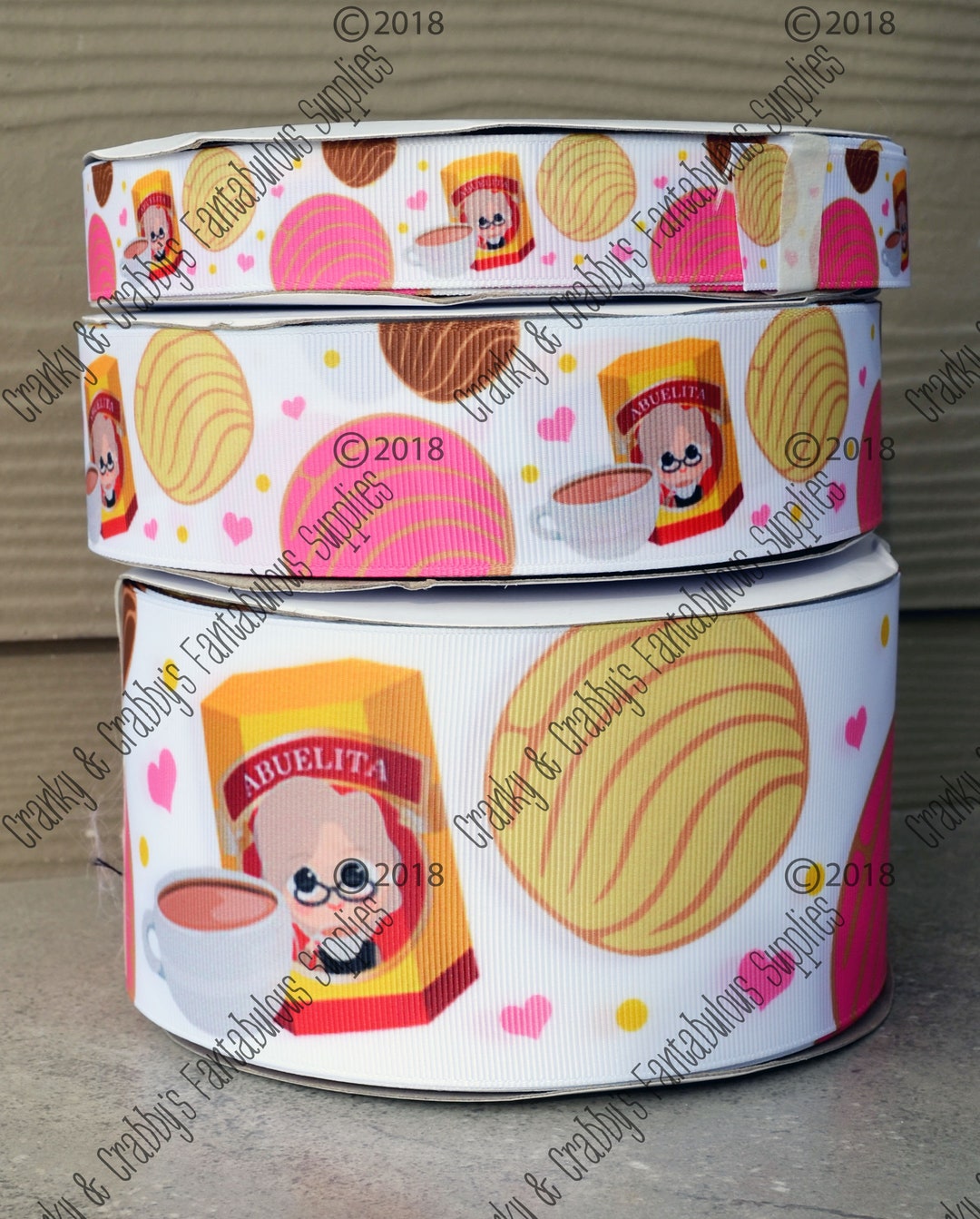 Ribbon Conchas and Cocoa - US Designer Printed Ribbon - Mexican Sweet ...