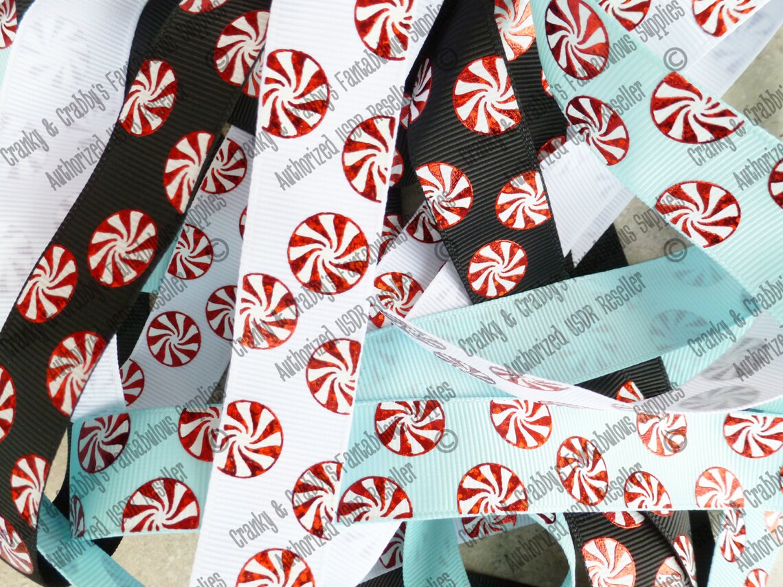 7/8 Peppermint Princess Candies US Designer Printed - Etsy