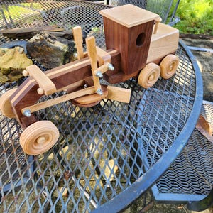 Wooden Toy Construction Grade Grader Handmade. - Etsy