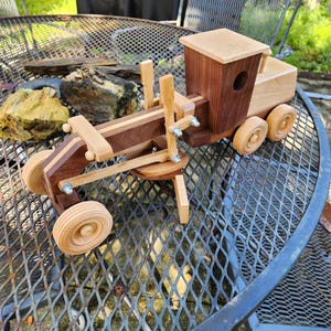 Wooden Toy Construction Grade Grader Handmade. - Etsy