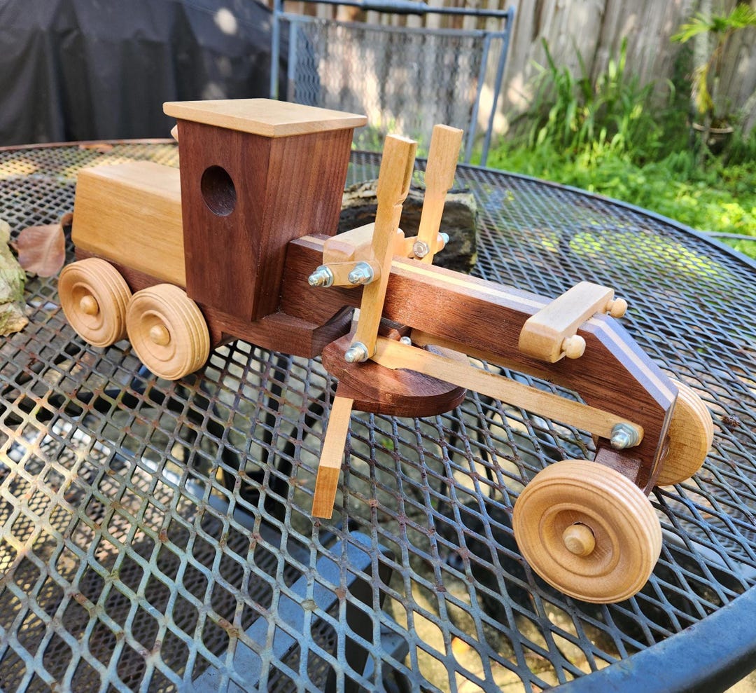 Wooden Toy Construction Grade Grader Handmade. - Etsy