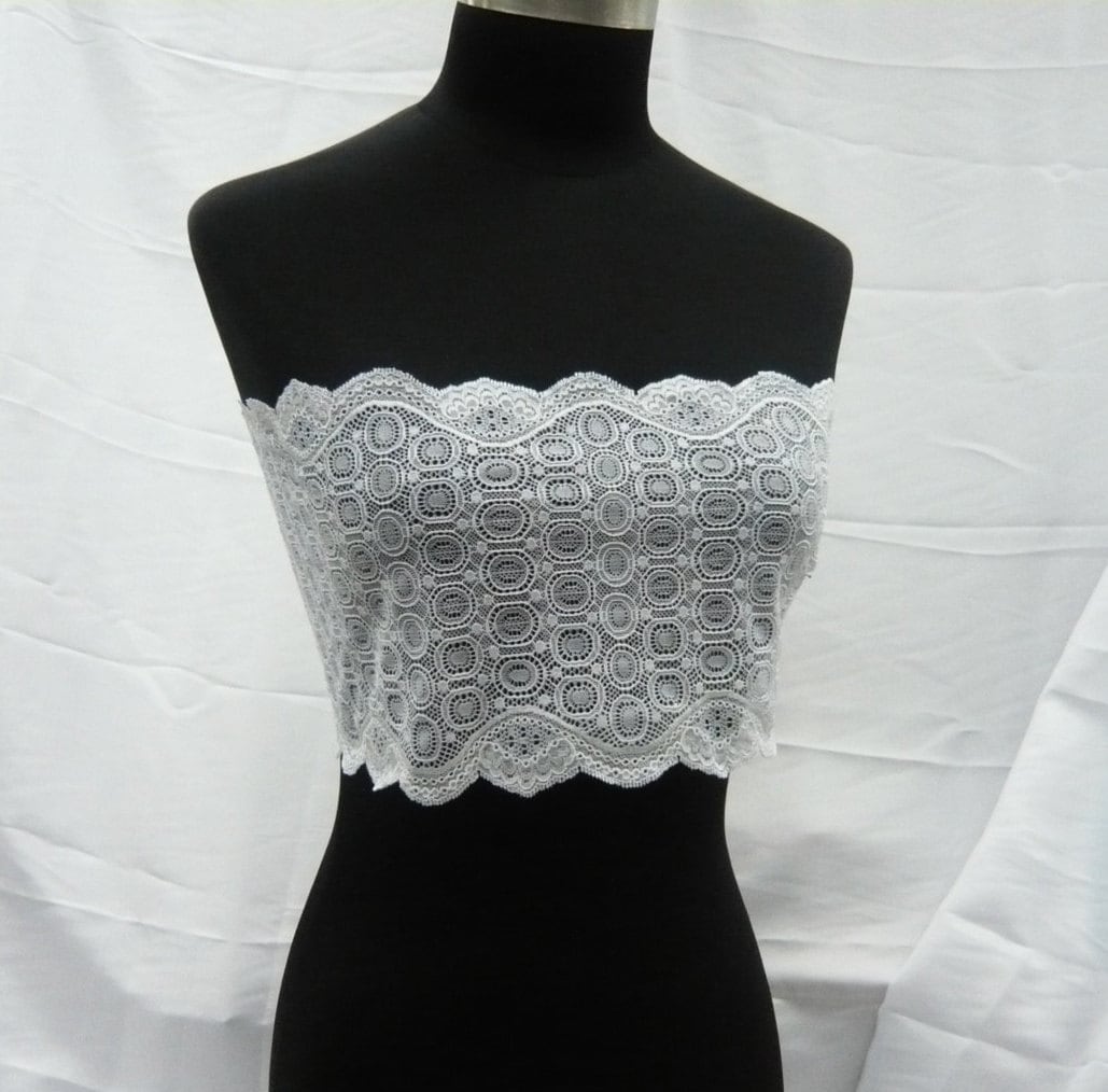 See Through Lace Lingerie Topfloral Lace Topstrapless Lace - Etsy