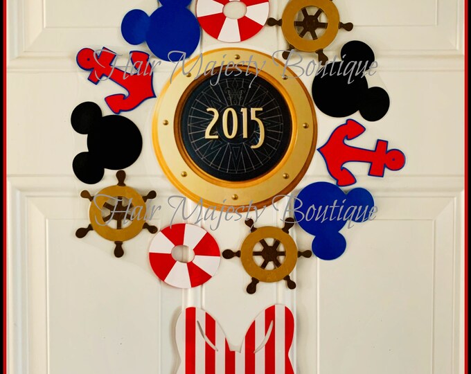 Nautical Mickey Mouse Magnet Wreath for Cruise Door - Etsy