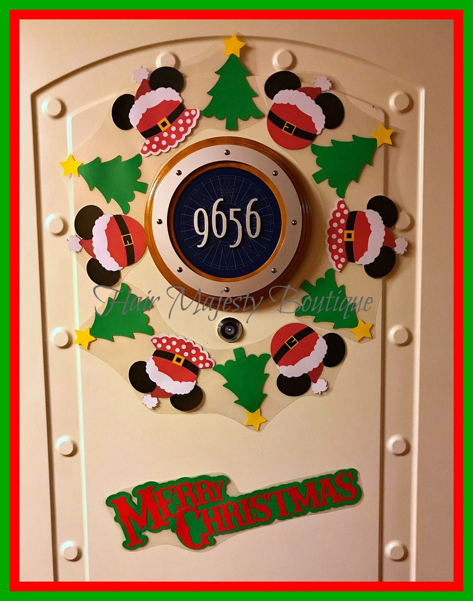 Mickey Mouse Merry Christmas Magnet Wreath for Cruise Door - Etsy