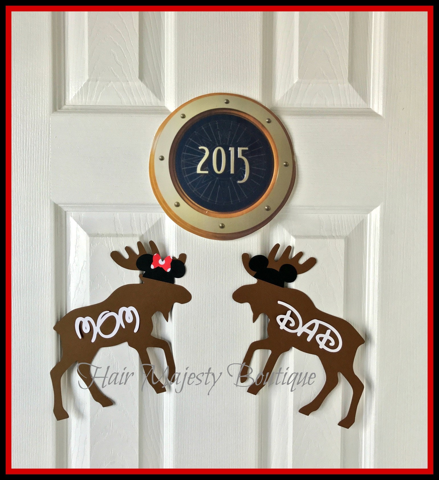 Alaska Moose 1 Personalized Mickey OR Minnie Hat Magnet for Cruise Door ...