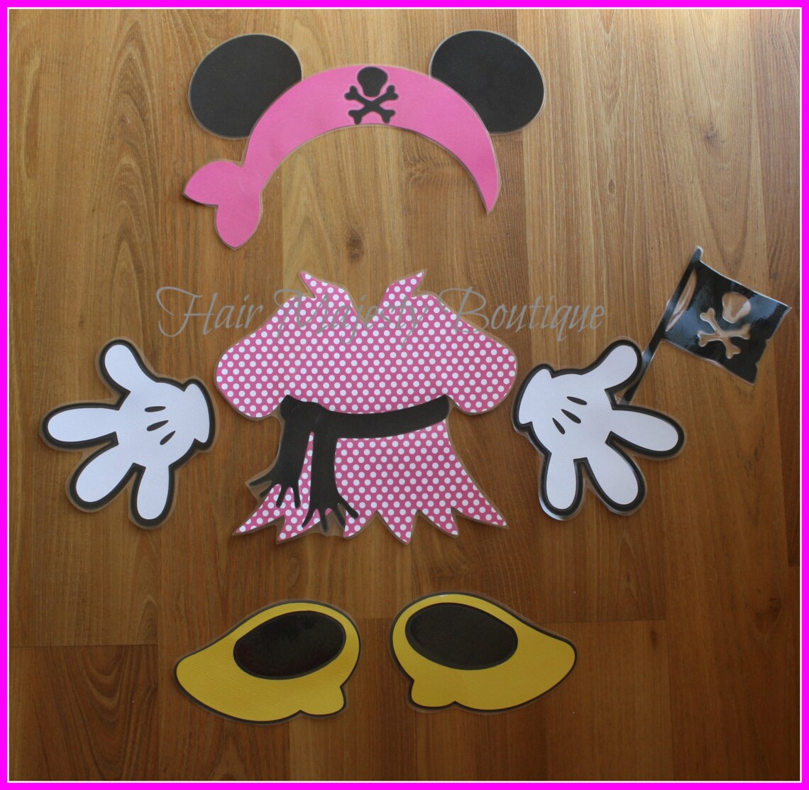 Pink Minnie Mouse Pirate Body Part Magnet for Cruise Door - Etsy