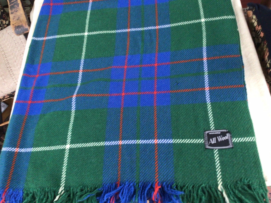 Creative Economic Stimulation .vintagewarranted All Wool Plaid Blanket ...
