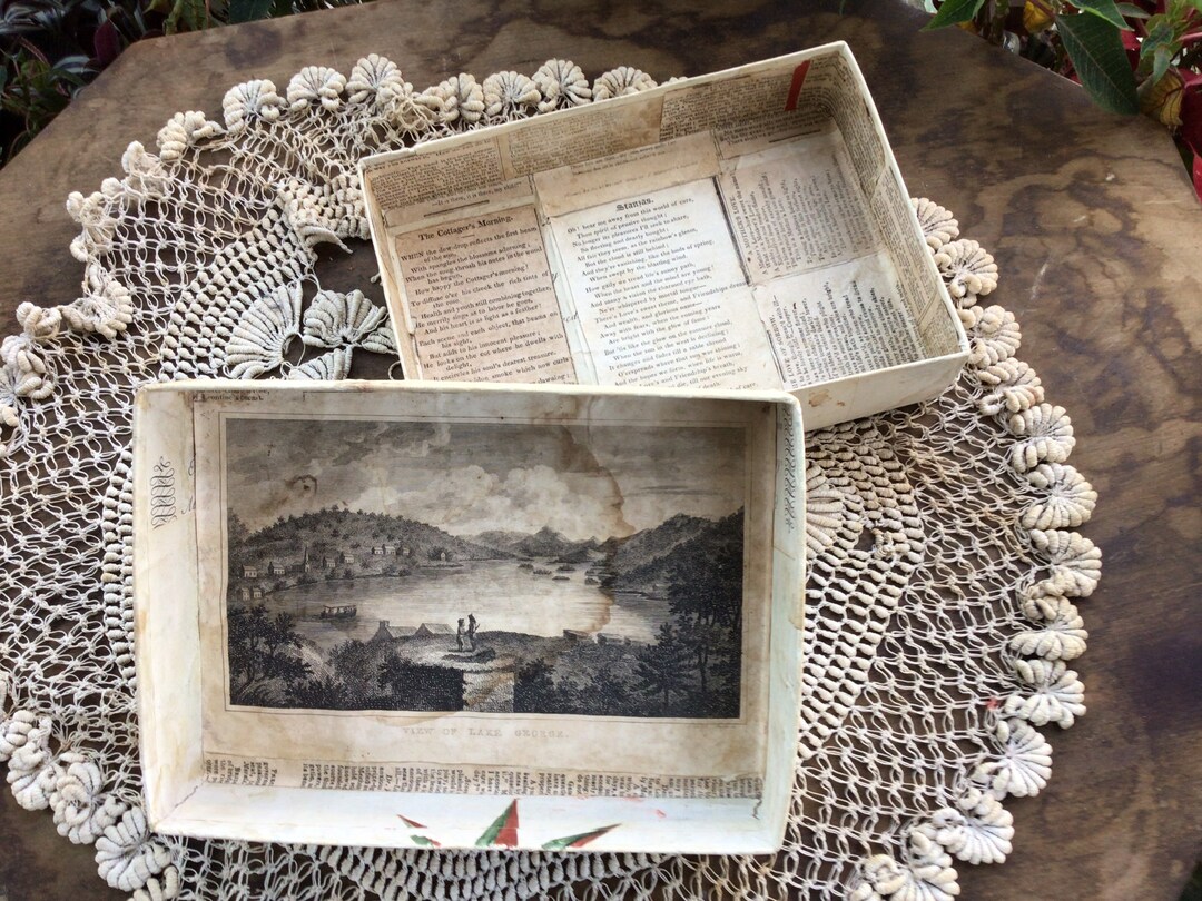 Biblical Change Price …..antique Paper Box Covered With Late Eighteenth ...