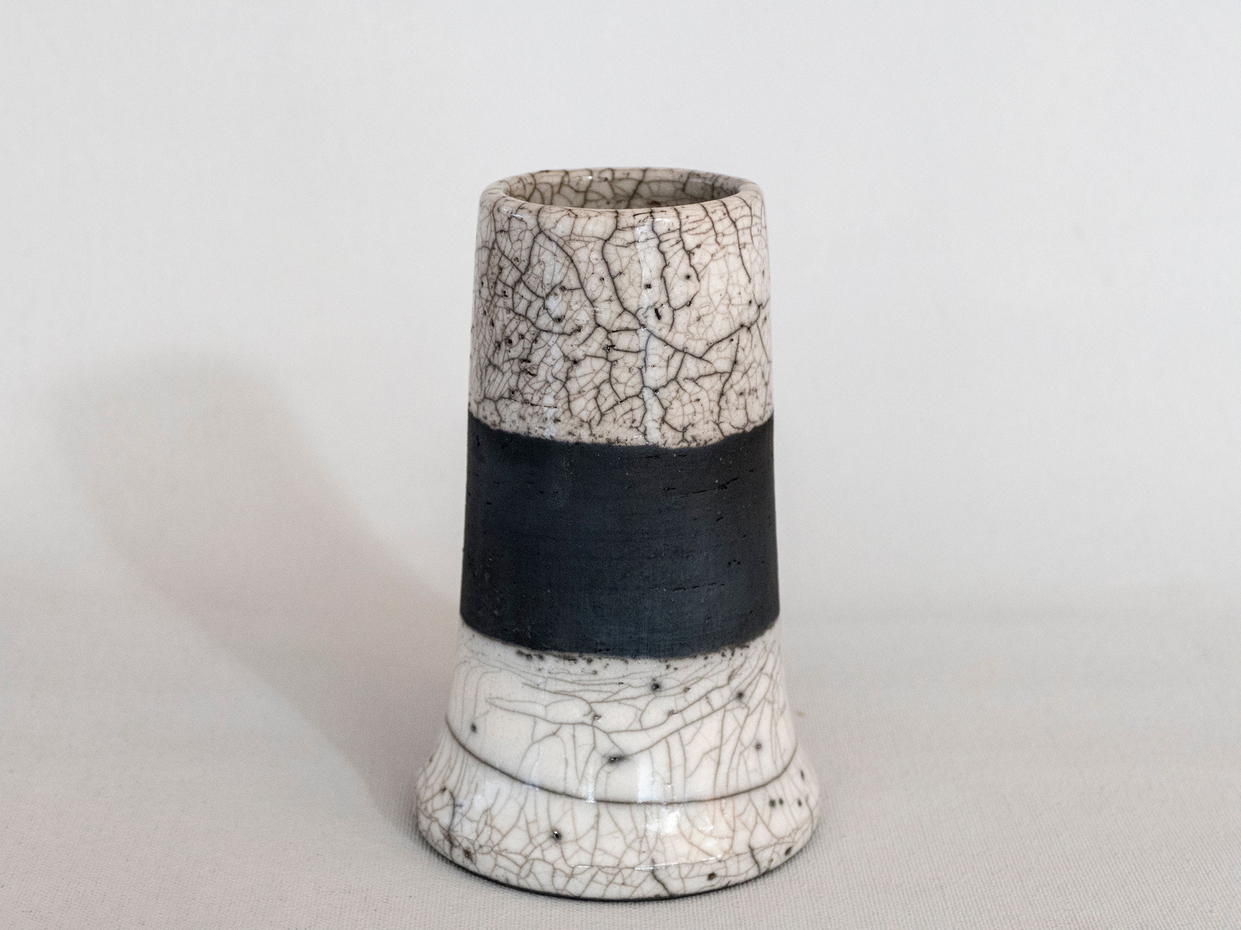 Flower Vase Handmade Ceramic Raku Fired Antique White - Etsy