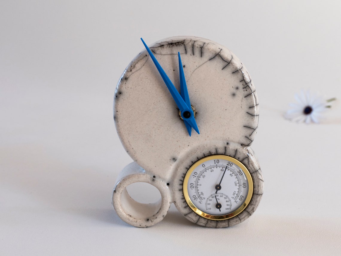 Raku Desk Clock Statement Clock Ceramic Handmade Antique - Etsy