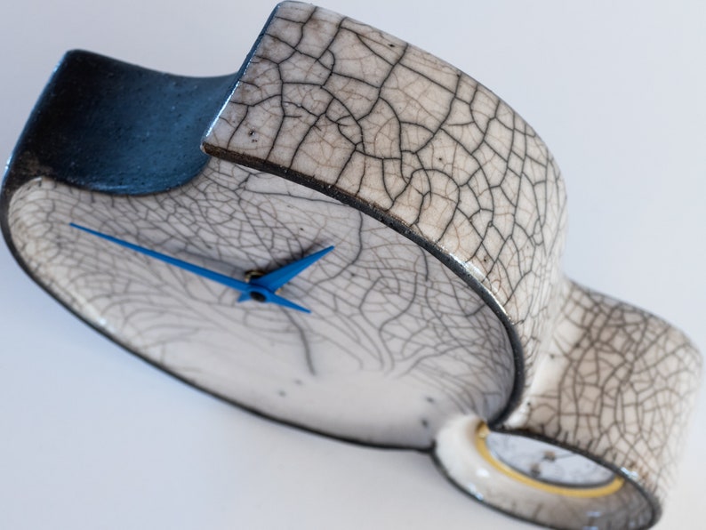 Raku Desk Clock Statement Clock Ceramic Handmade Antique - Etsy