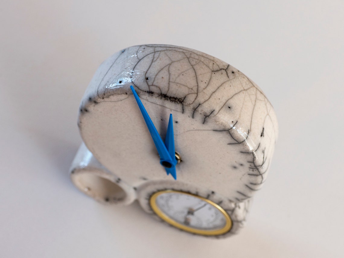 Raku Desk Clock Statement Clock Ceramic Handmade Antique - Etsy