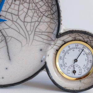 Raku Desk Clock, Statement Clock, Ceramic Handmade, Antique White ...