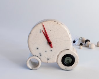 Raku Desk Clock Statement Clock Ceramic Handmade Antique | Etsy