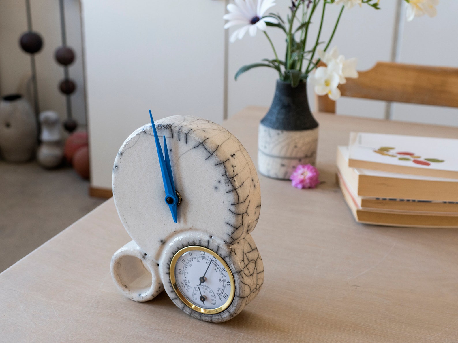 Raku Desk Clock Statement Clock Ceramic Handmade Antique - Etsy