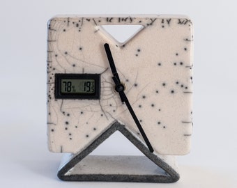 Raku Desk Clock Statement Clock Ceramic Handmade Antique | Etsy