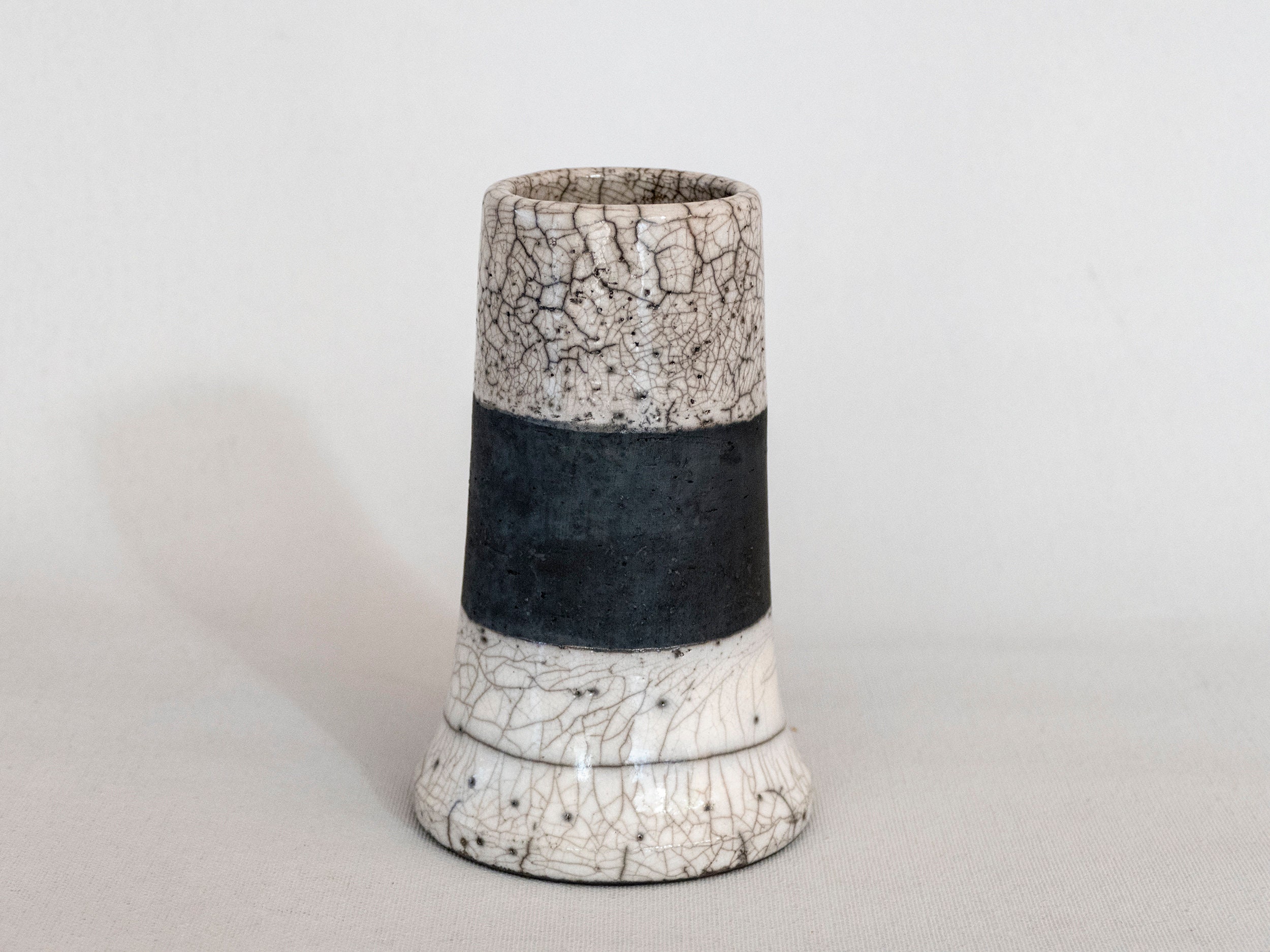 Flower Vase Handmade Ceramic Raku Fired Antique White - Etsy