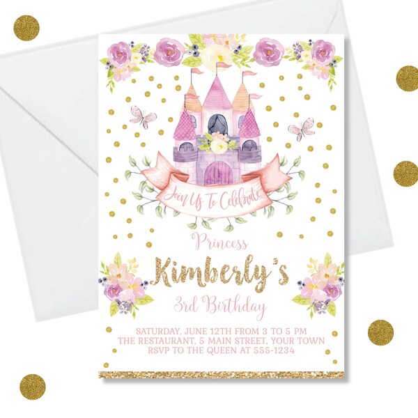 Castle Invitation - Etsy