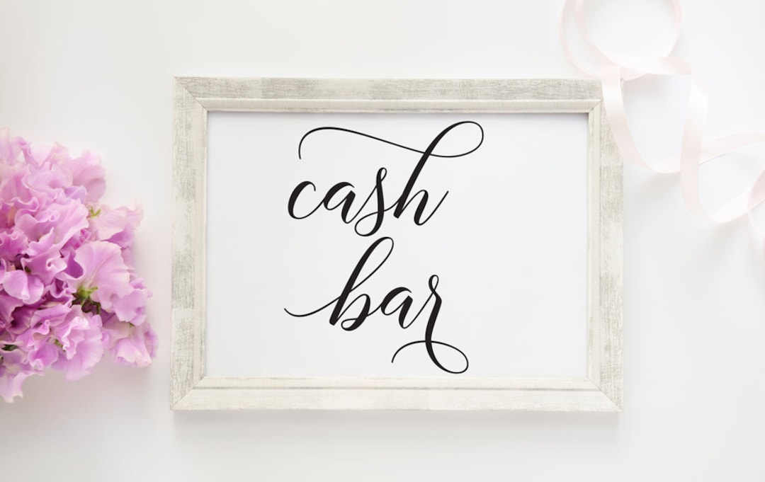 Cash Bar, Wedding Bar Sign, Bar Sign, Wedding Signs, Reception Signs ...