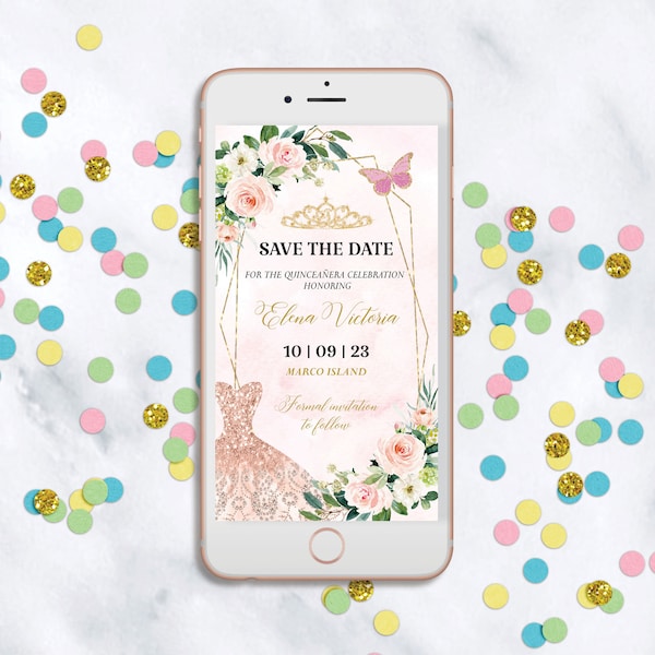 Quinceanera Save the Date - Etsy