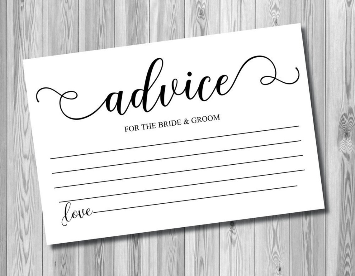 Advice for the Bride and Groom Print, Advice for the Bride Printable ...