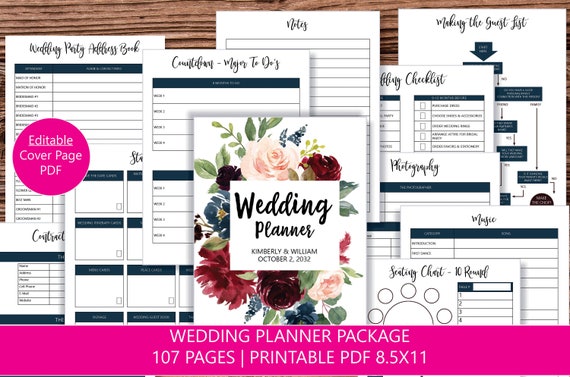 Pdf free printable wedding binder templates 60 photos - Astyledwedding.com