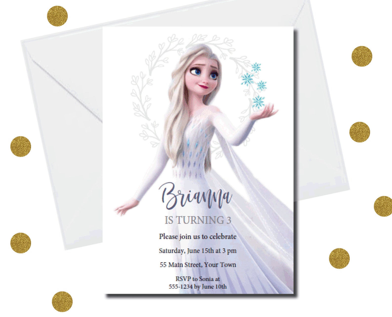 DIY Editable Invitation - Frozen 2 Party Invitation Print Yourself ...