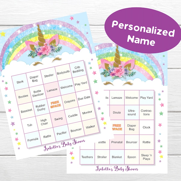 Unicorn Baby Shower - Etsy