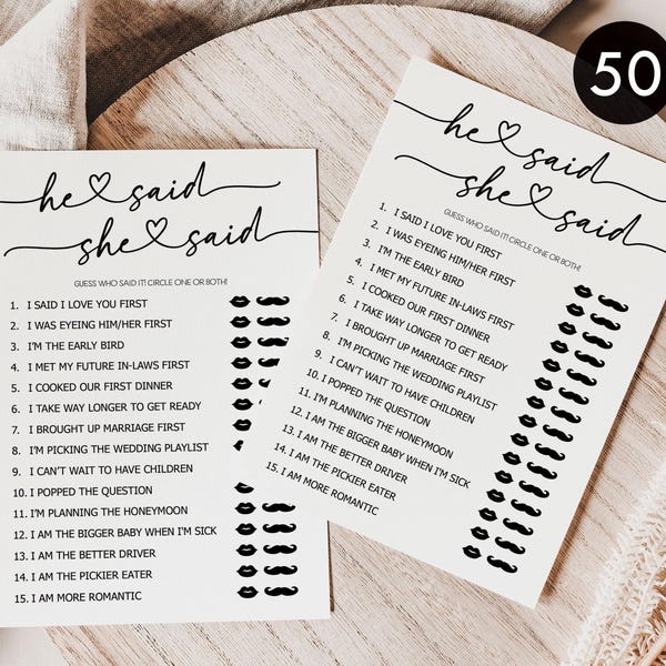 He Said She Said - Etsy