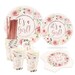 24 Pack 9 Floral Paper Party Plates Girl Party - Etsy