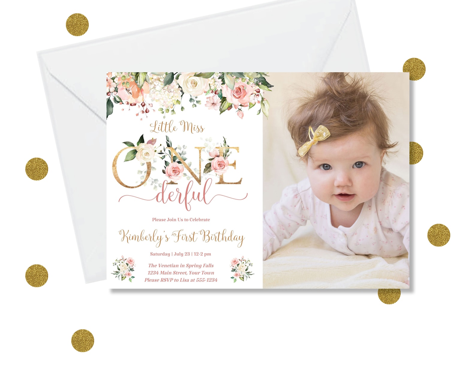 DIY Editable First Birthday Party Invitation Template - Onederful ...