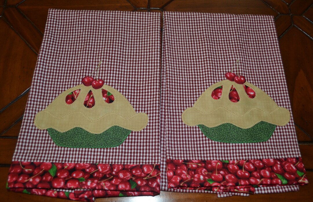 Cherry Pie Kitchen Towels - Etsy