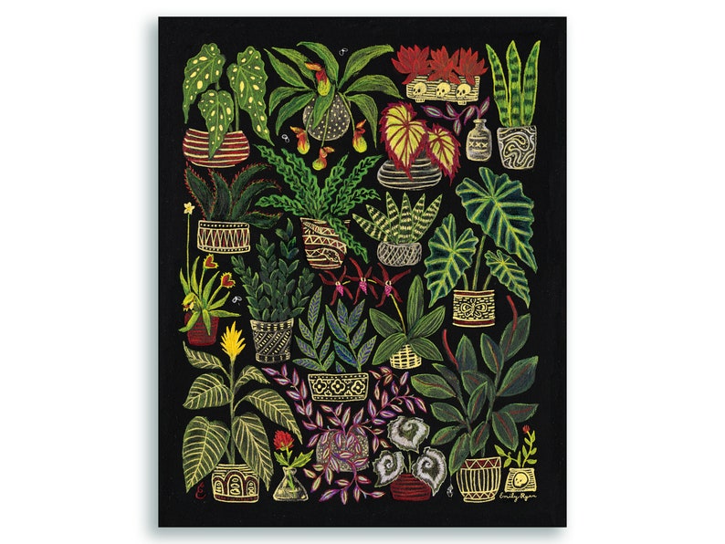 Goth Plants - Print - Etsy