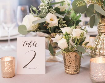 Tented table numbers | Etsy