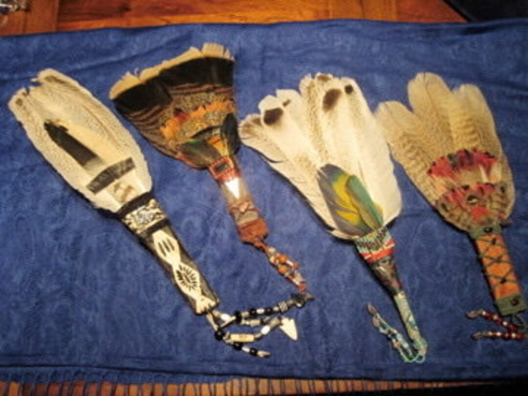 Custom Medium Size Prayer/ Sage Fan With Abalone Shell, and Sage - Etsy