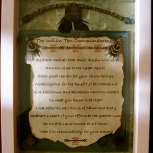 OOAK Native American/american Indian Ten Commandments -joy Box" Mixed ...