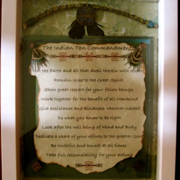 Indian Commandments - Etsy