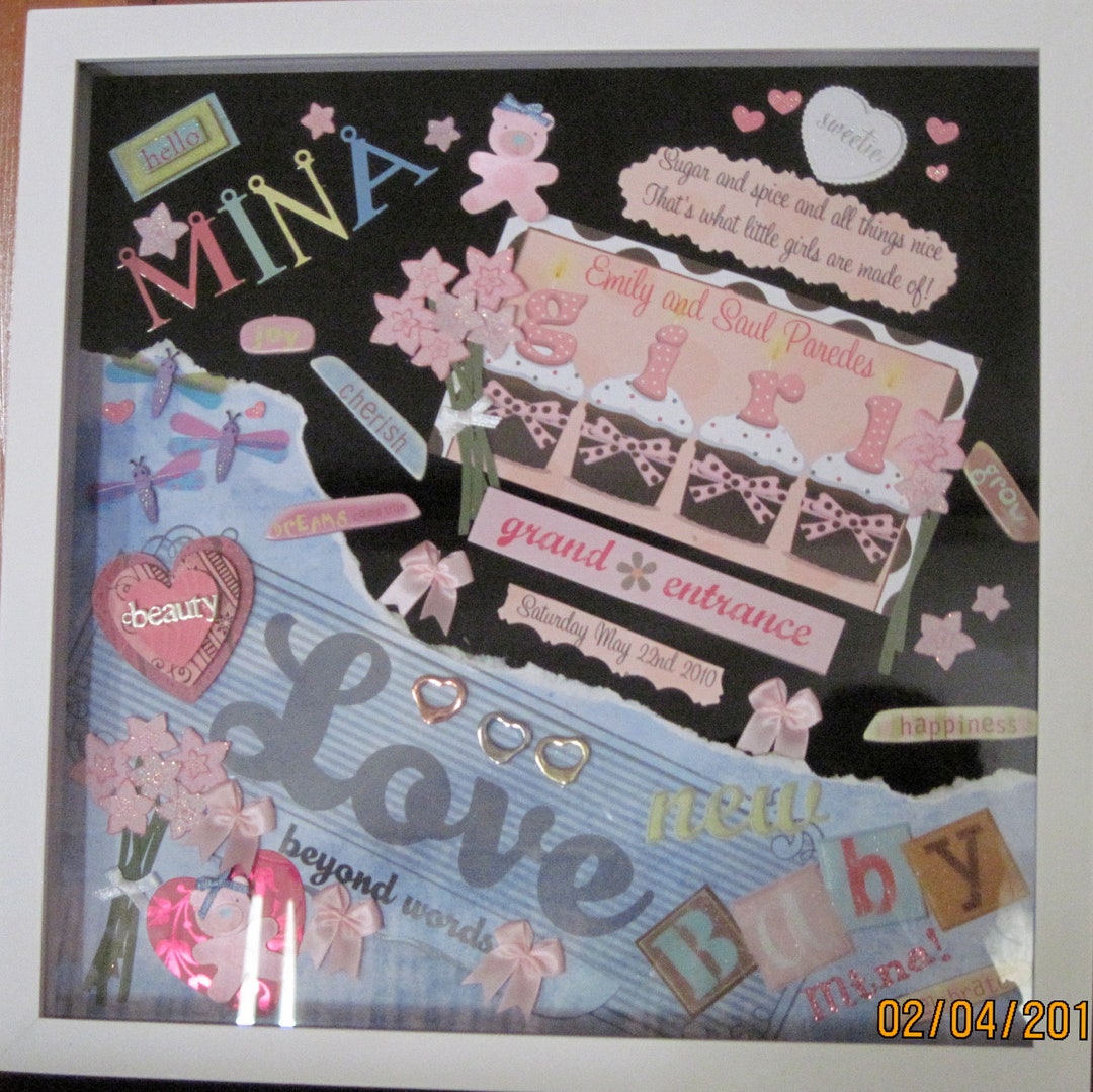 Custom Made Large Birth Celebrations - "joy Box" - Inspirational Shadow ...