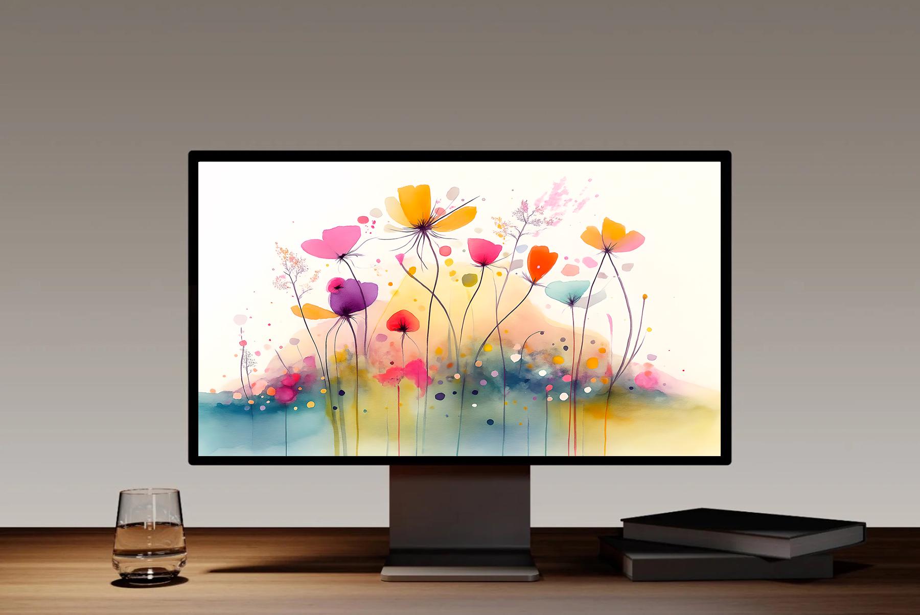 Spring Frame Tv Art Instant Download, Wildflower Tv Art for TV Digital ...