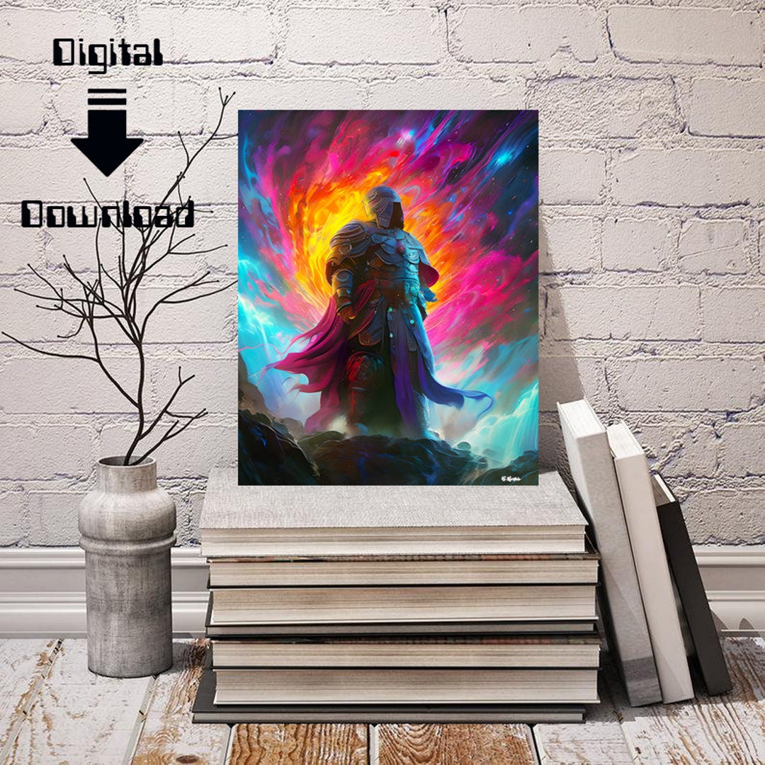 Faceless Knight Rising Digital Download, Instant Download, Print on ...
