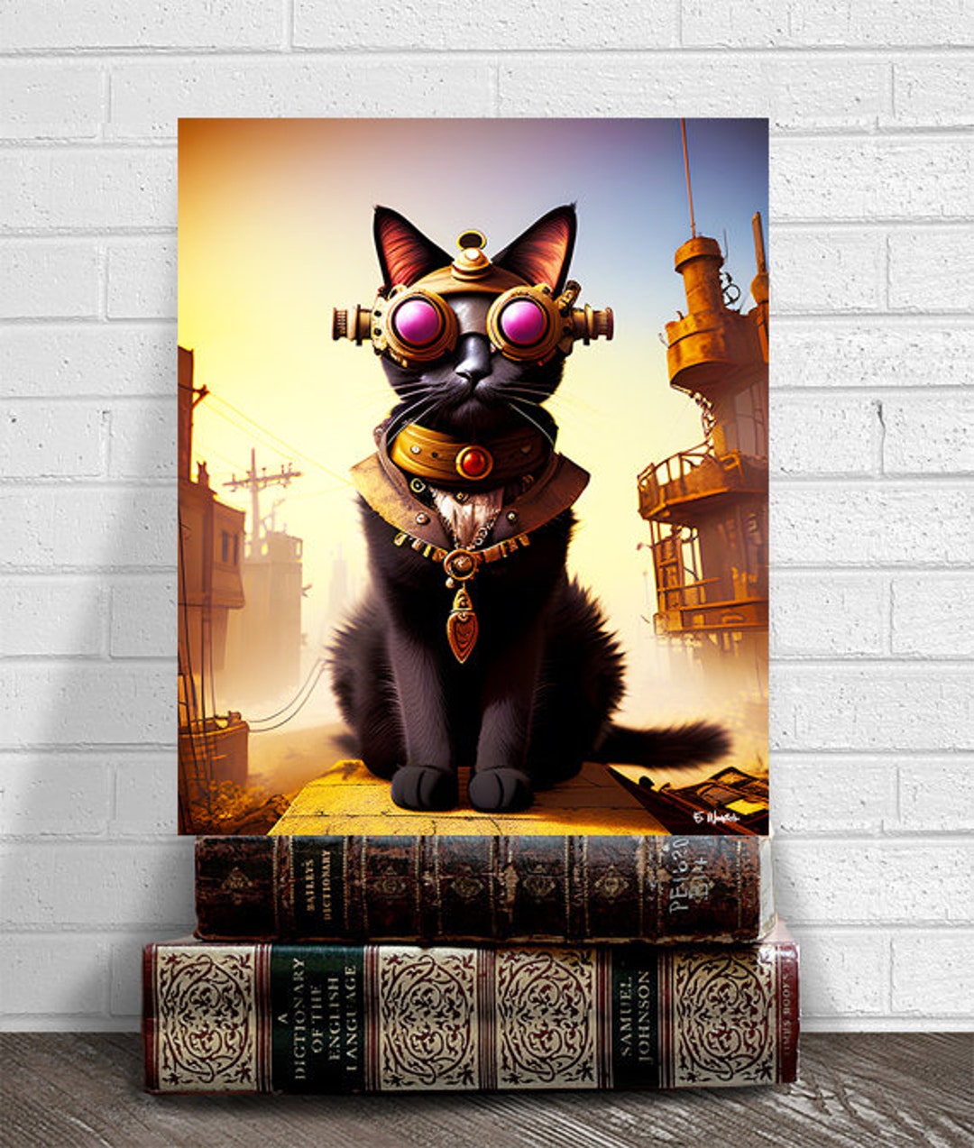 Steampunk Cat Art Print, Steampunk, Steam Punk, Downloadable Cat ...