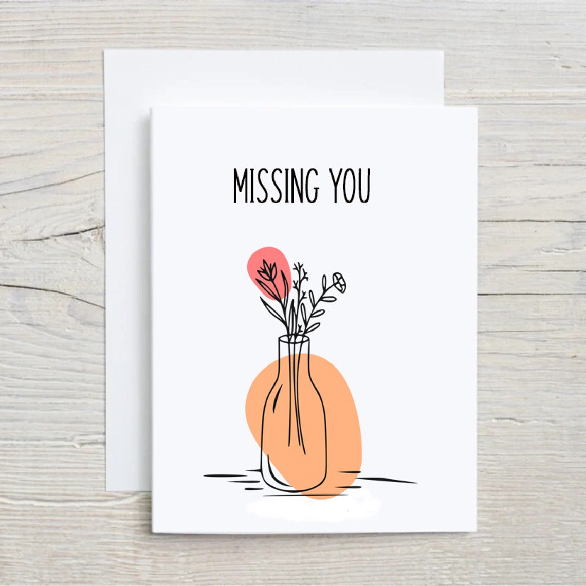 Missing You Greeting Card, Miss You Card, Loving Card, Miss You ...