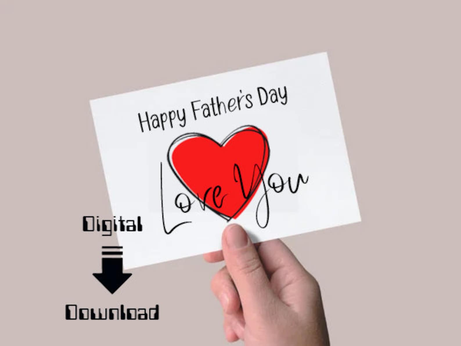Happy Father's Day Printable Card, Printable Card Instant Download ...