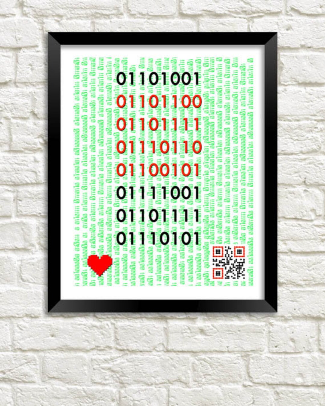 Valentine's Gift, QR Code Art, Valentine's Love, Valentine's Decor ...