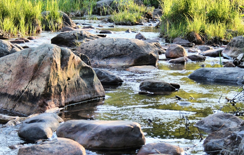 Landscape Photography Rocks Water Print Lake Art Print - Etsy Canada