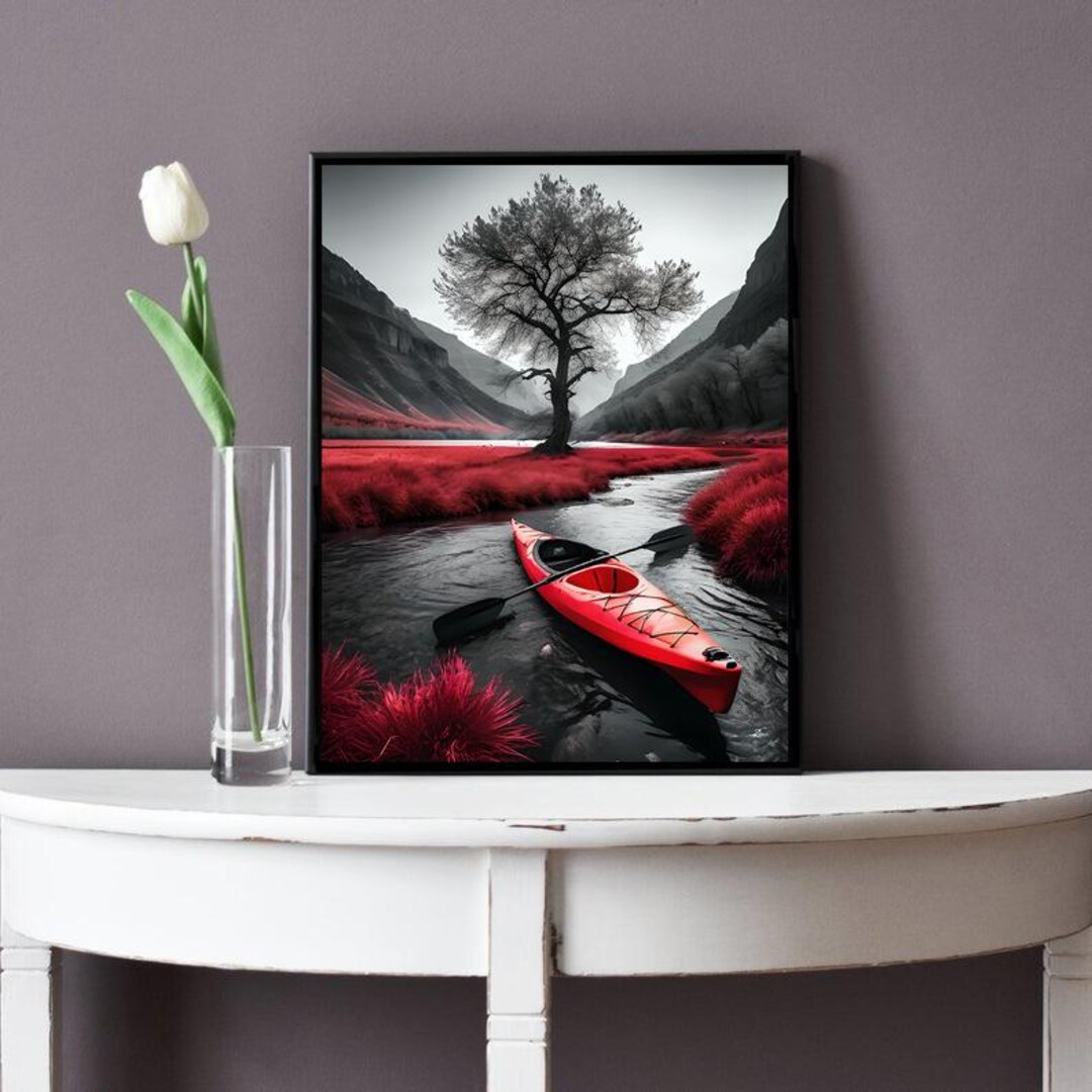 Kayak Fine Art Photography Print, Kayak Art Print, Landscape Kayak Art ...