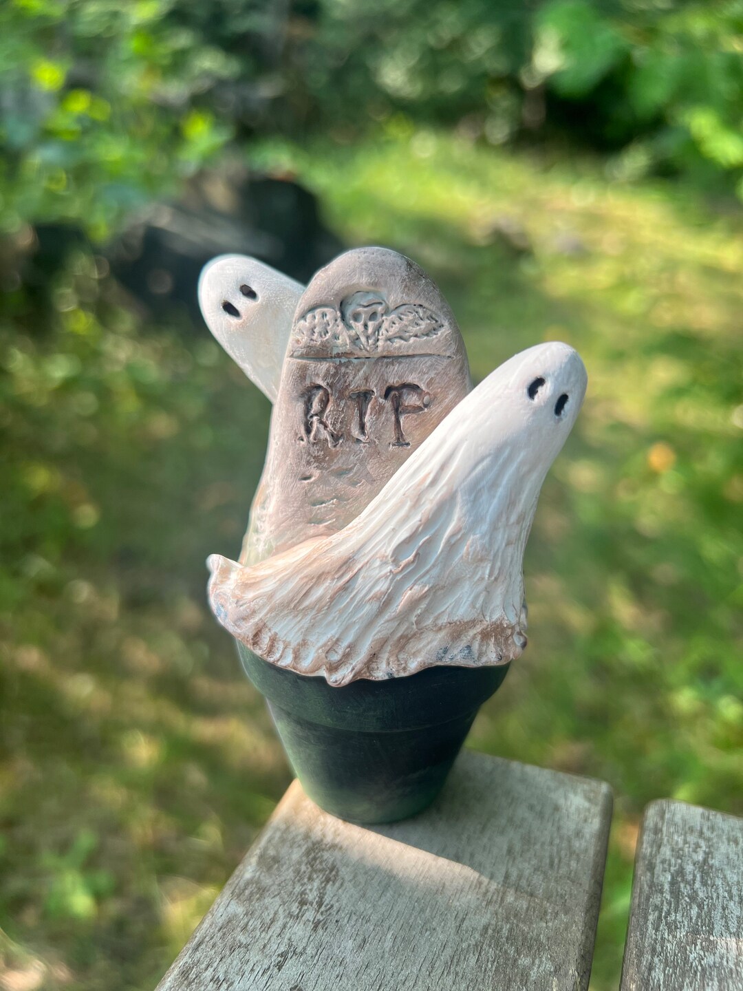 Potted Graveyard Ghosts Cemetery Tombstone Gravestone - Etsy