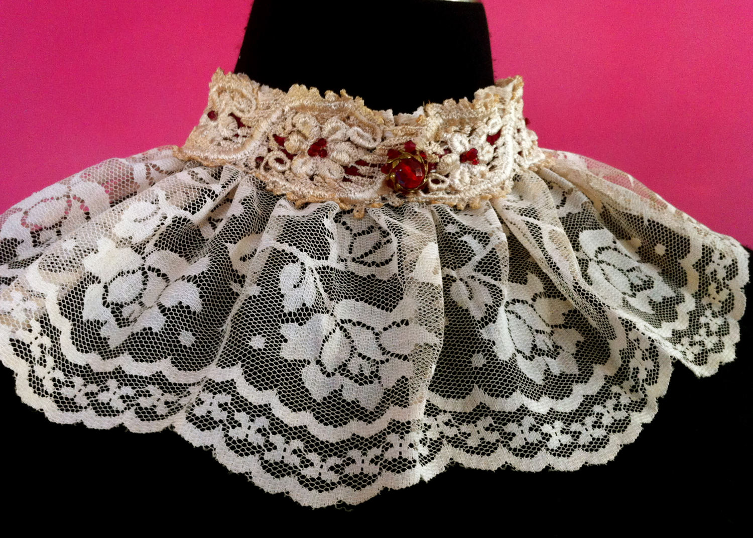 Cuello de cuello de encaje gótico victoriano Steampunk. Una | Etsy