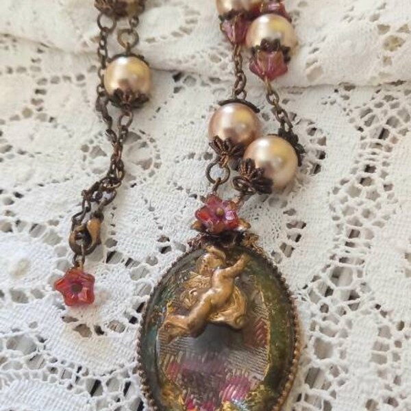 Cherub Pendant - Etsy