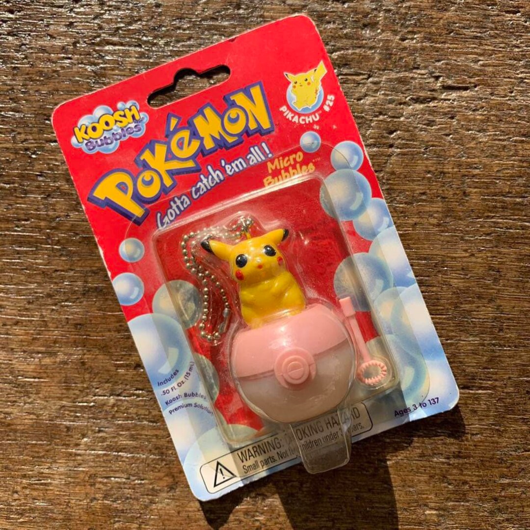 Vintage Pokémon Pikachu Micro Bubbles Koosh Key Chain 1999 in Original ...